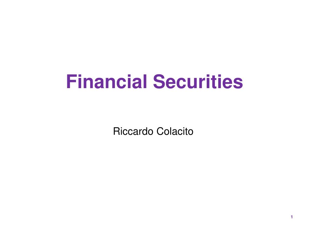 PPT - Financial Securities PowerPoint Presentation, free download - ID ...