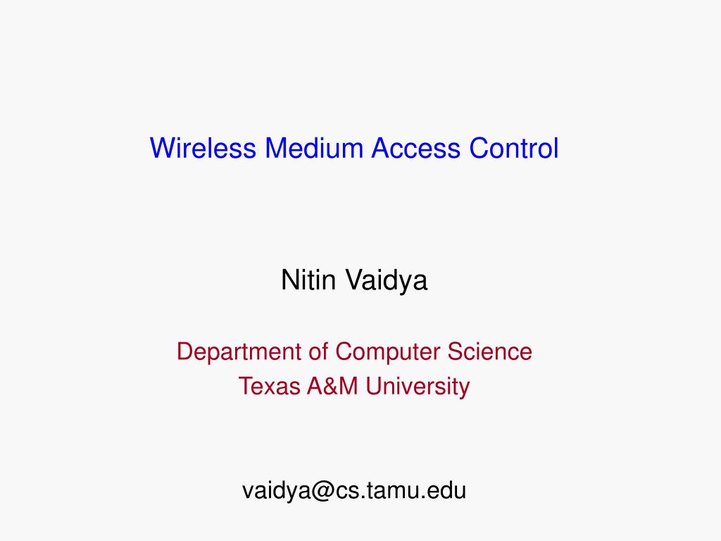 PPT - Wireless Medium Access Control PowerPoint Presentation, free ...