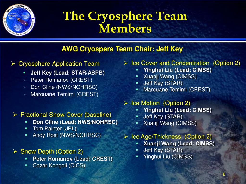 PPT - The Cryosphere Team Members PowerPoint Presentation, free ...