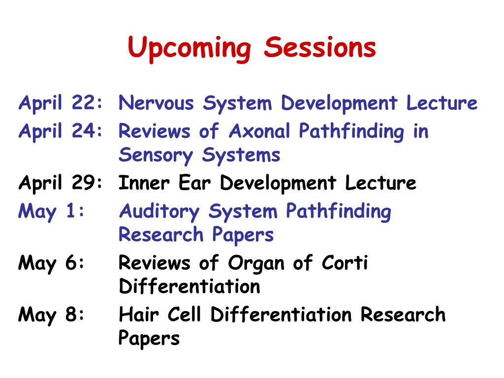 PPT - Upcoming Sessions PowerPoint Presentation, free download - ID:592310