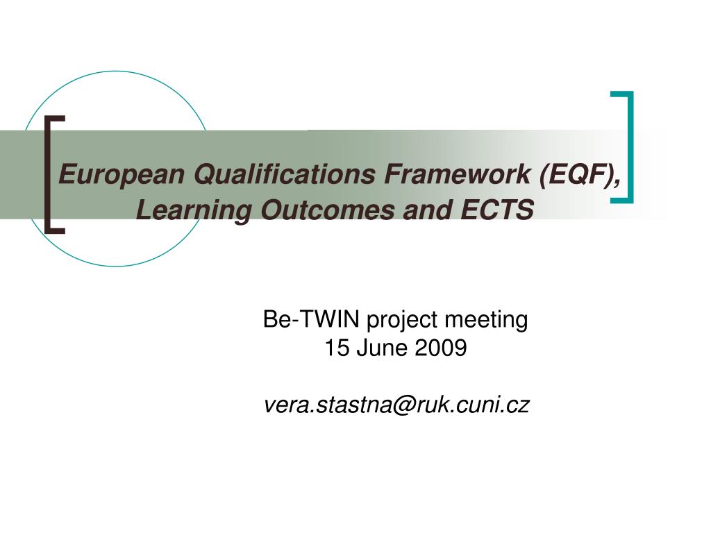 PPT - European Qualifications Framework (EQF), Learning Outcomes and ...