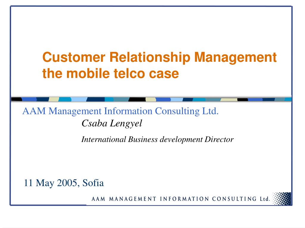 PPT - Customer Relationship Management the mobile telco case PowerPoint ...