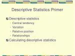 PPT - Statistics Primer PowerPoint Presentation, free download - ID:4017969