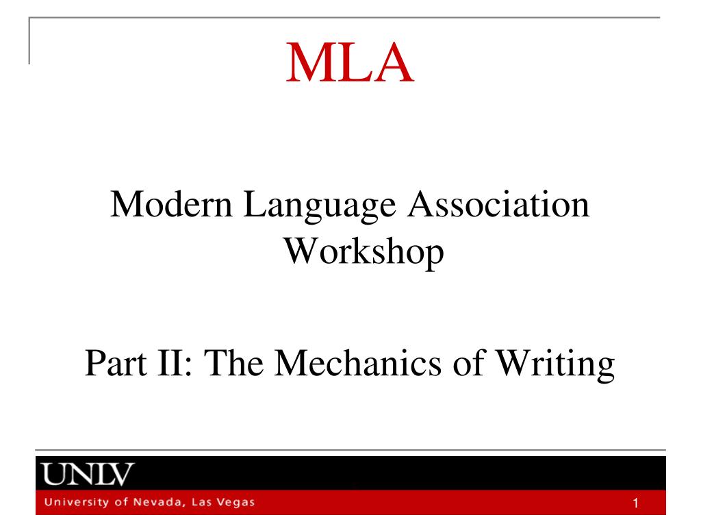 PPT - MLA PowerPoint Presentation, free download - ID:599999