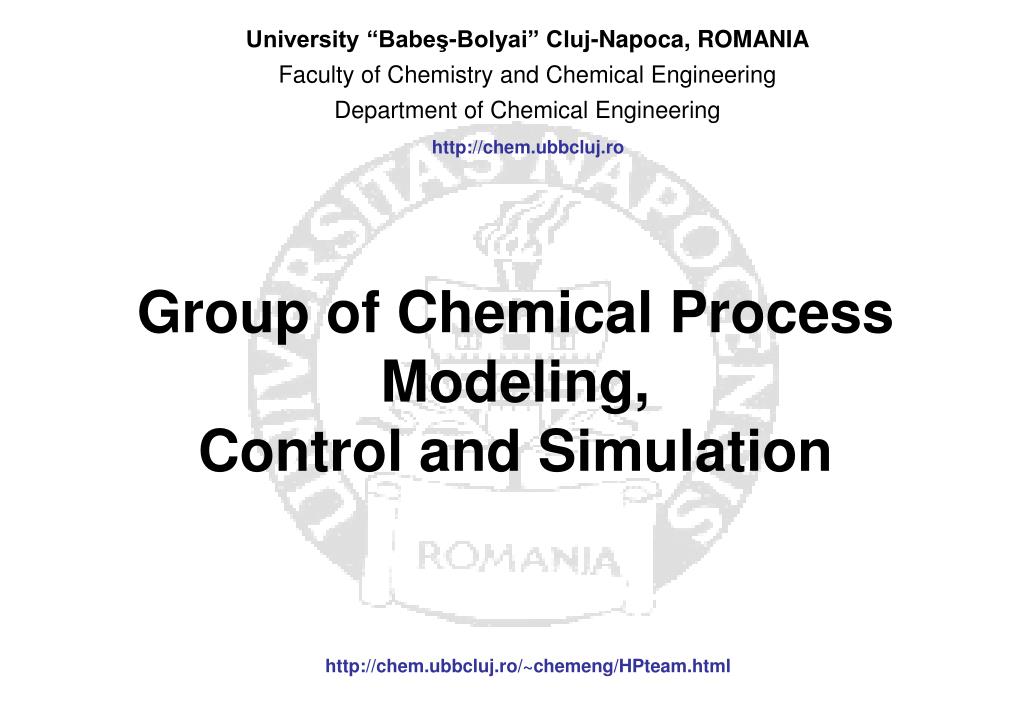 PPT - Group of Chemical Process Modeling, Control and Simulation ...