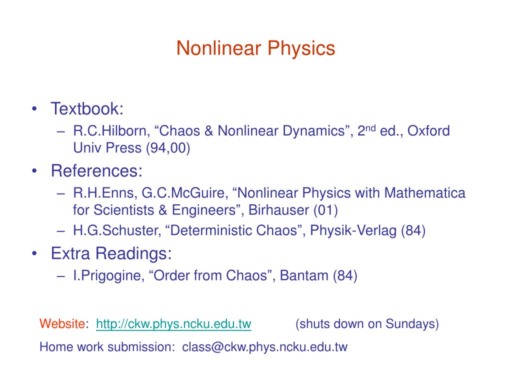 PPT - Nonlinear Physics PowerPoint Presentation, free download - ID:600220