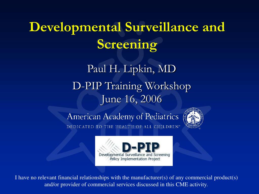 PPT - Developmental Surveillance and Screening PowerPoint Presentation ...