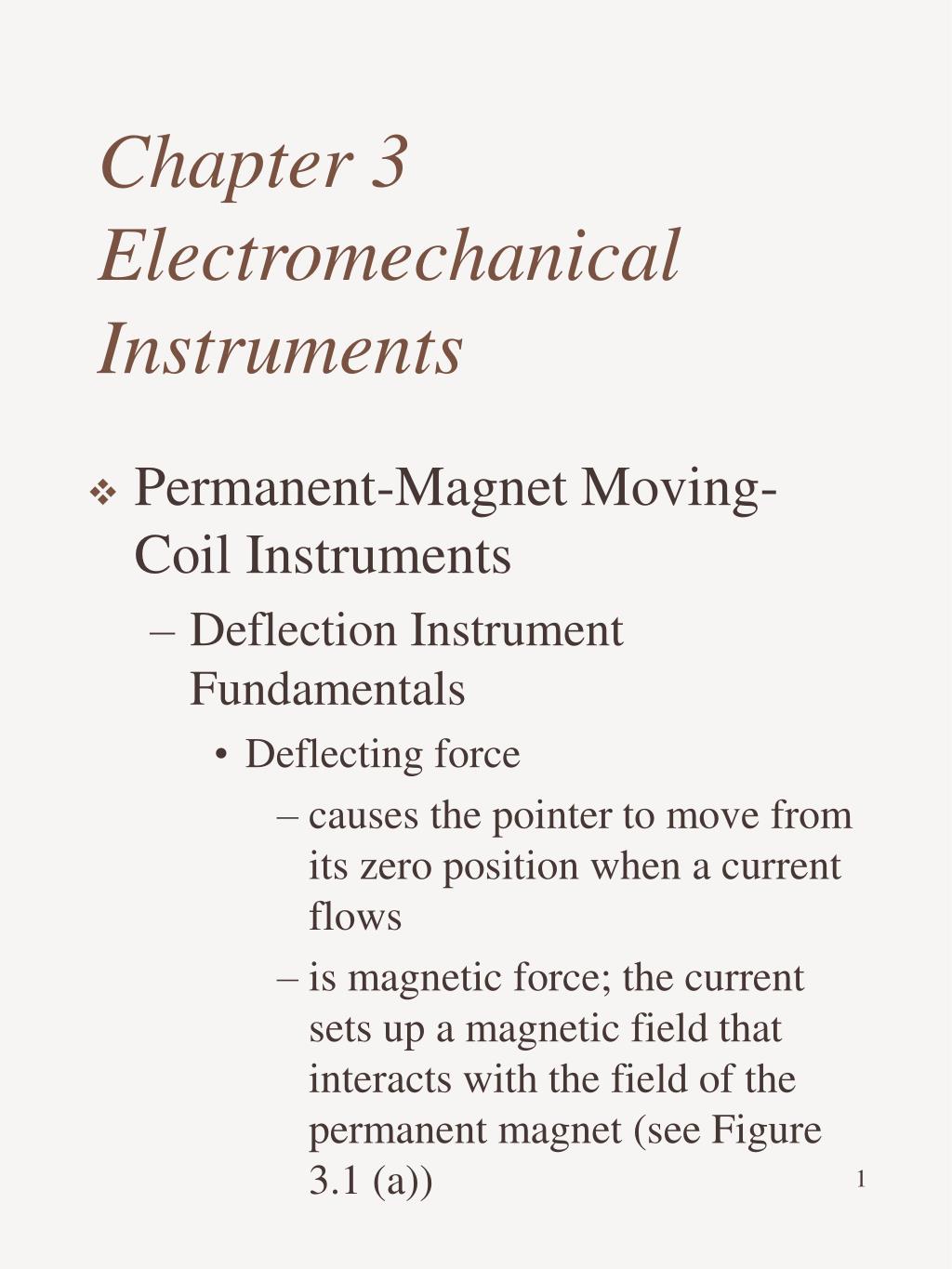 PPT - Chapter 3 Electromechanical Instruments PowerPoint Presentation ...