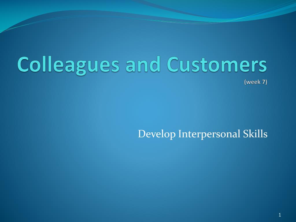 PPT - Colleagues and Customers (week 7) PowerPoint Presentation, free ...