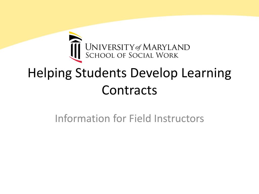 PPT - Helping Students Develop Learning Contracts PowerPoint ...