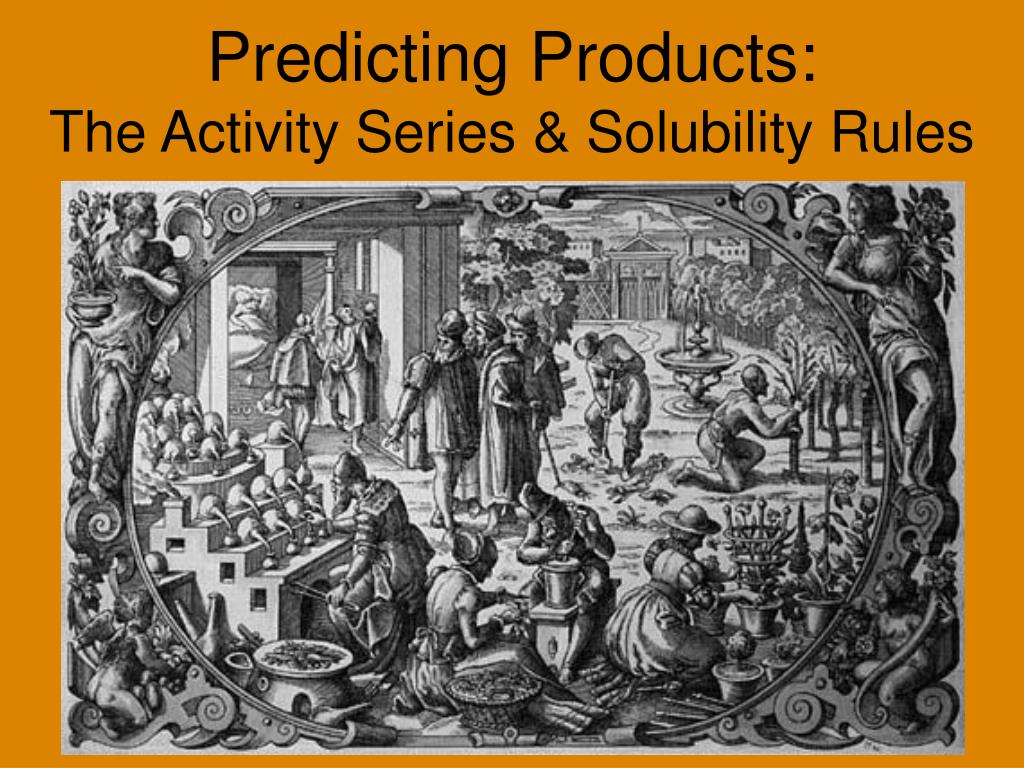 PPT - Predicting Products: The Activity Series & Solubility Rules ...