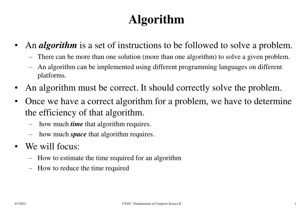 PPT - Efficient Analysis of Algorithms in Computer Science PowerPoint ...