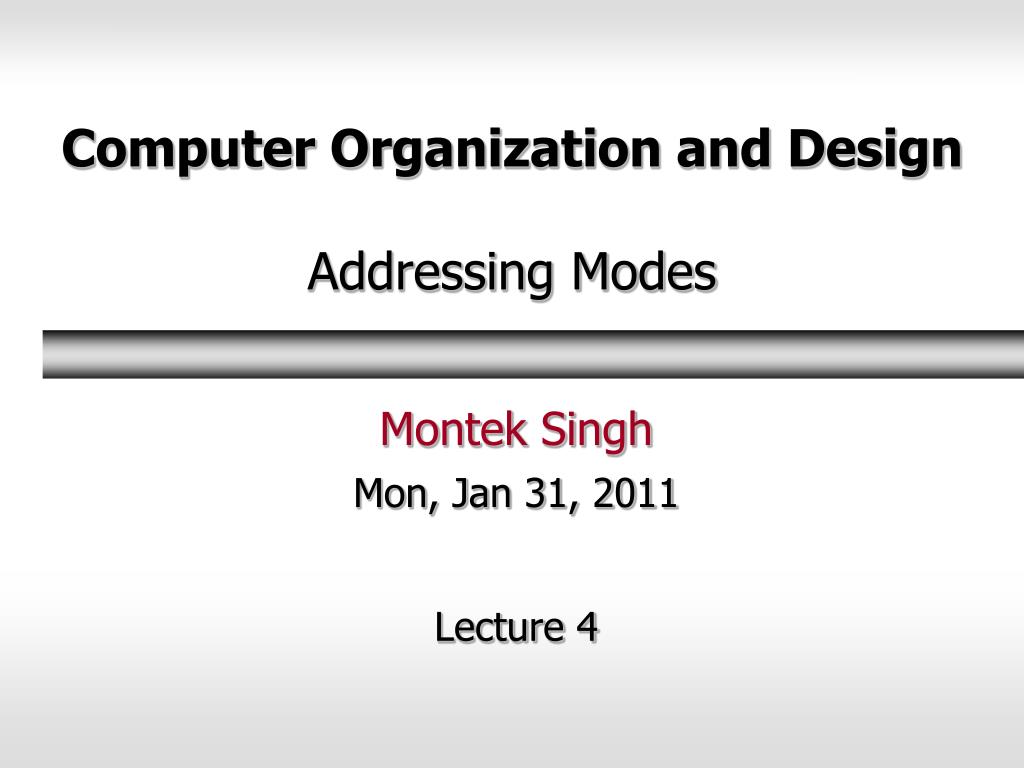 PPT - Computer Organization and Design Addressing Modes PowerPoint ...
