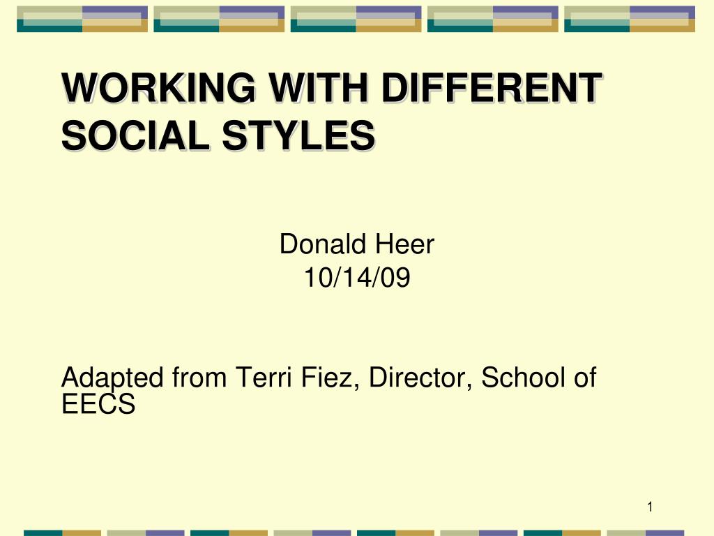 PPT - Working with Different Social Styles PowerPoint Presentation ...
