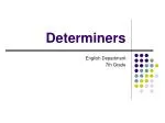 PPT - DETERMINERS PowerPoint Presentation, free download - ID:2323231