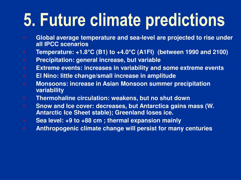 PPT - Future Climate Predictions: IPCC Scenarios & Impact PowerPoint ...