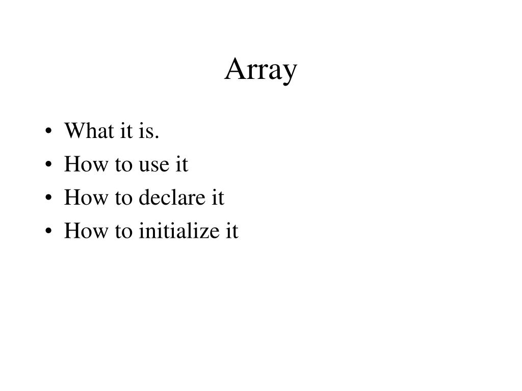 PPT - Array PowerPoint Presentation, free download - ID:610632