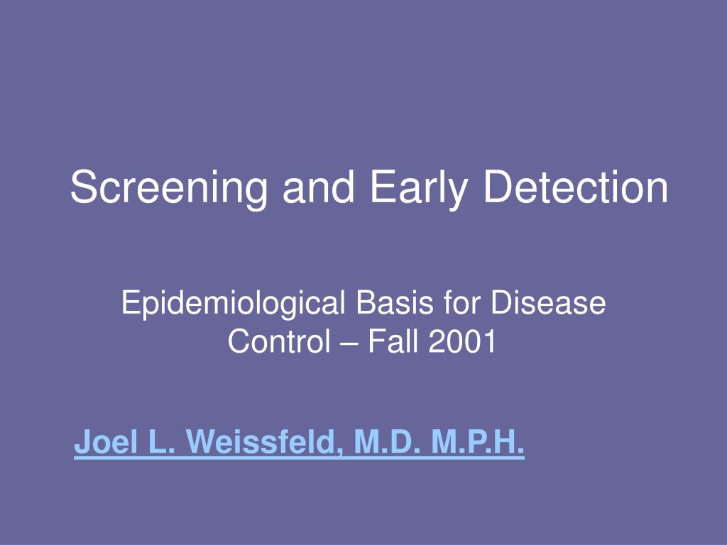 PPT - Screening and Early Detection PowerPoint Presentation, free ...