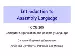 PPT - Introduction to 8086 Assembly Language PowerPoint Presentation ...