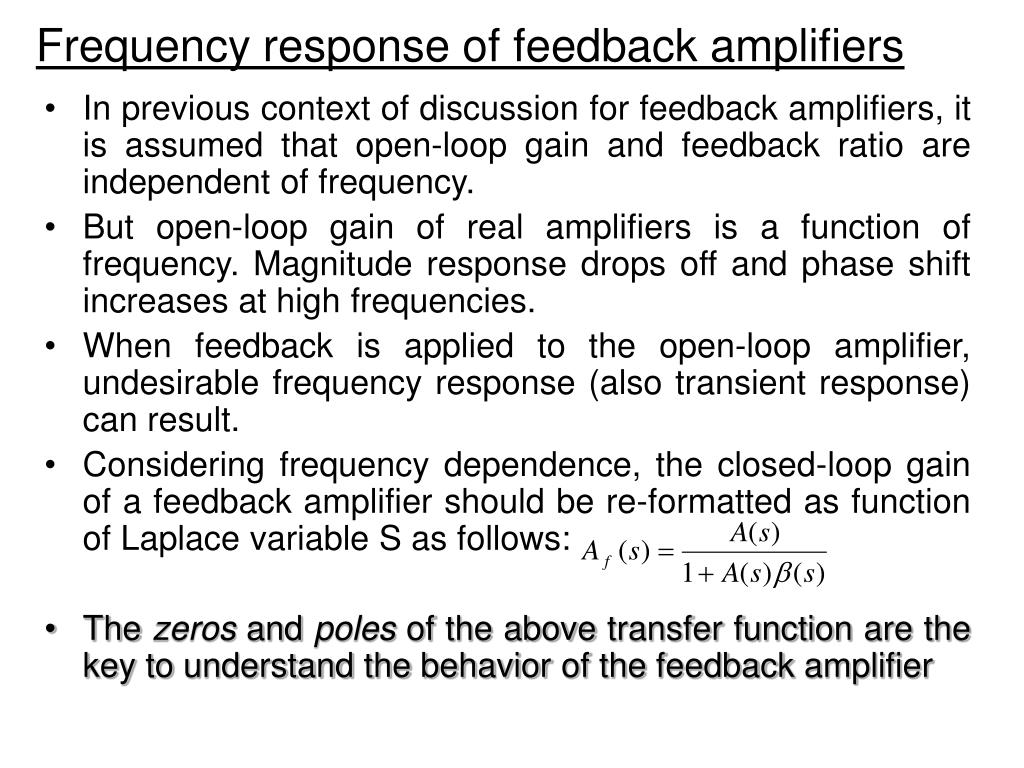 PPT - Frequency response of feedback amplifiers PowerPoint Presentation ...