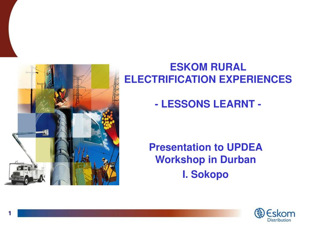 PPT - Eskom Rural Electrification: Lessons Learnt PowerPoint ...