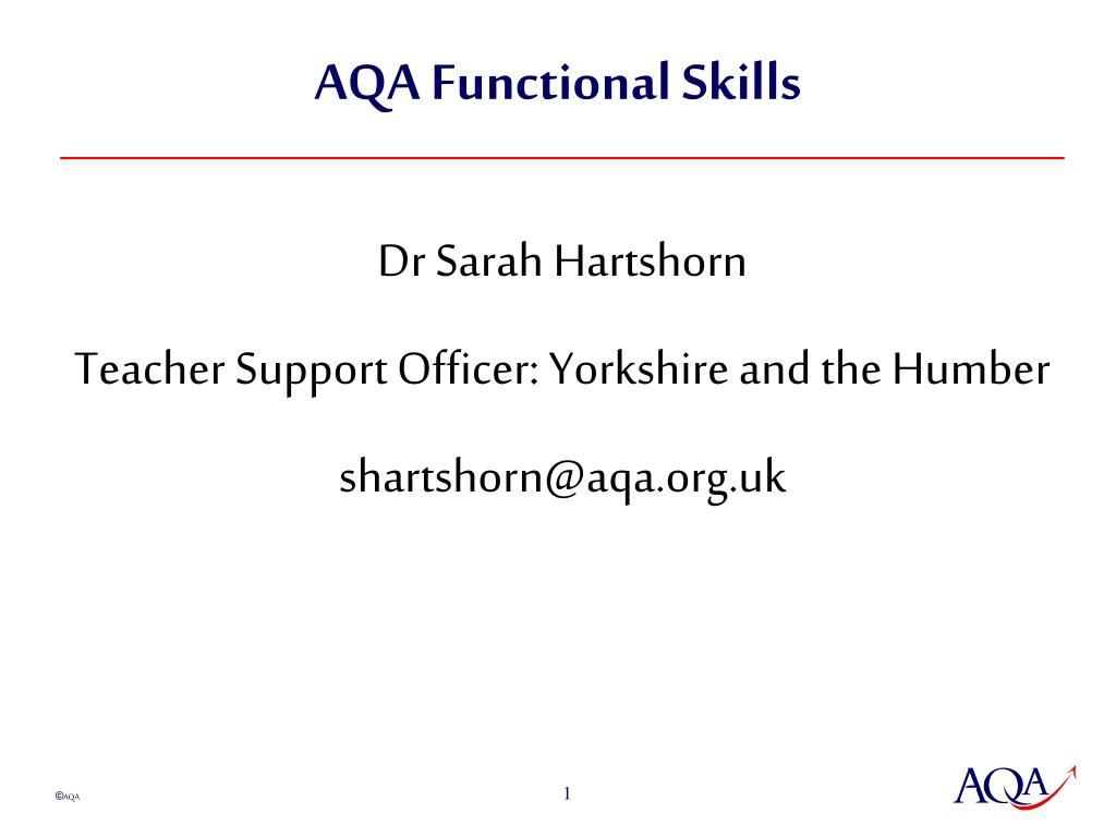 PPT - AQA Functional Skills PowerPoint Presentation, free download - ID ...