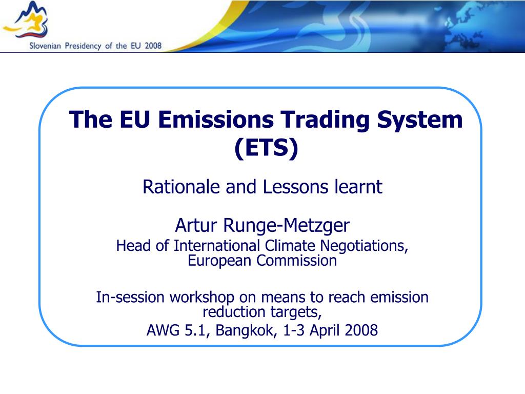 PPT - The EU Emissions Trading System (ETS) PowerPoint Presentation ...