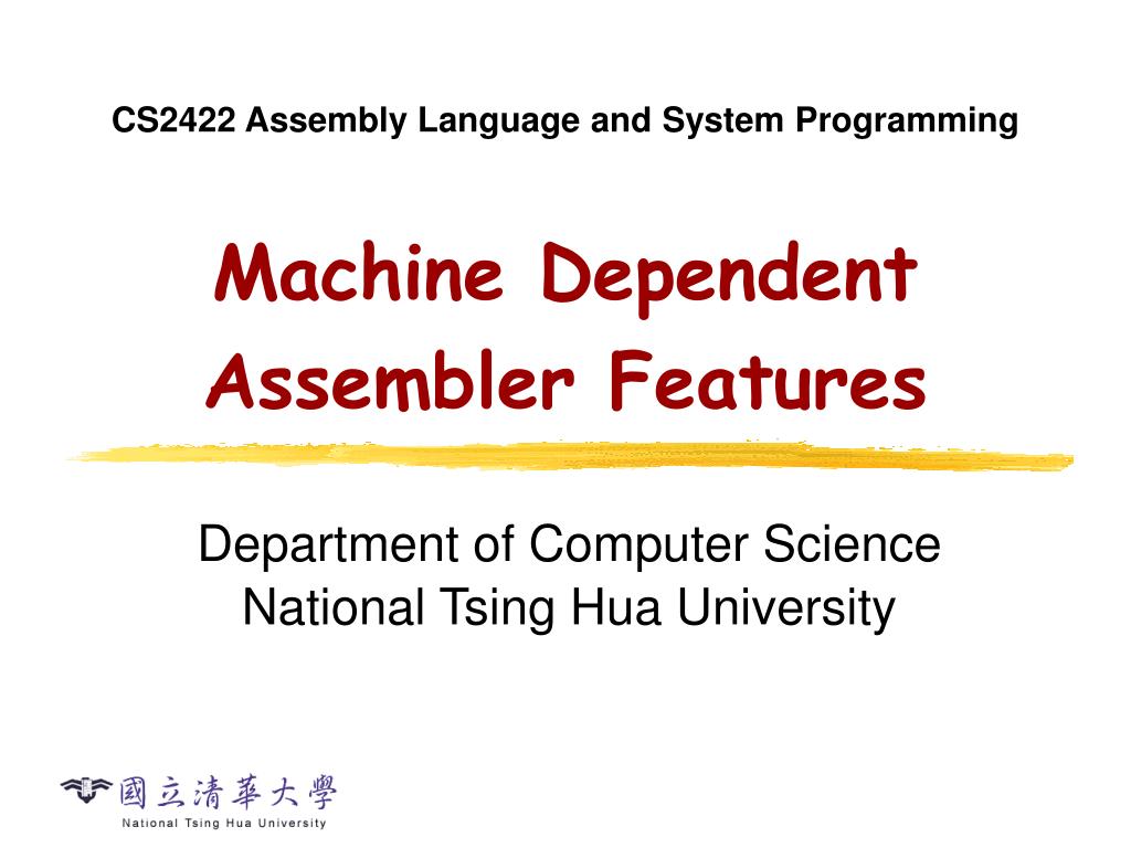 PPT - Machine Dependent Assembler Features PowerPoint Presentation, free download - ID:613689