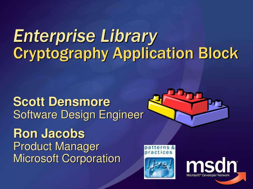 PPT - Enterprise Library Cryptography Application Block PowerPoint ...