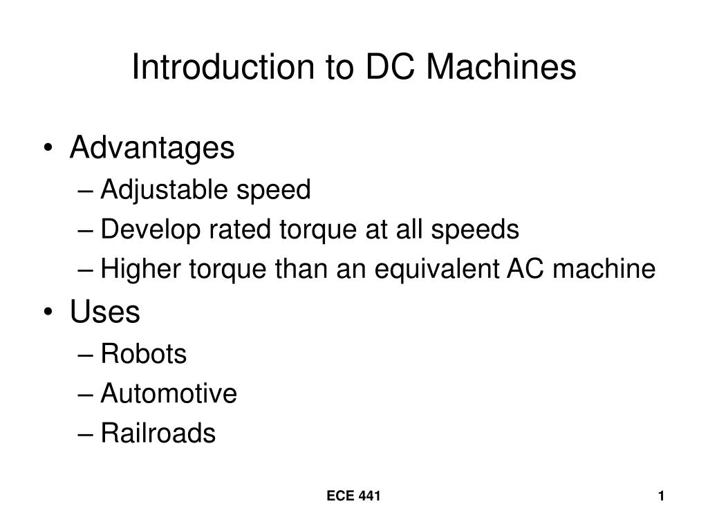 PPT - Introduction to DC Machines PowerPoint Presentation, free ...