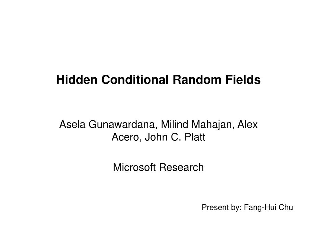 PPT - Hidden Conditional Random Fields PowerPoint Presentation, free download - ID:615079