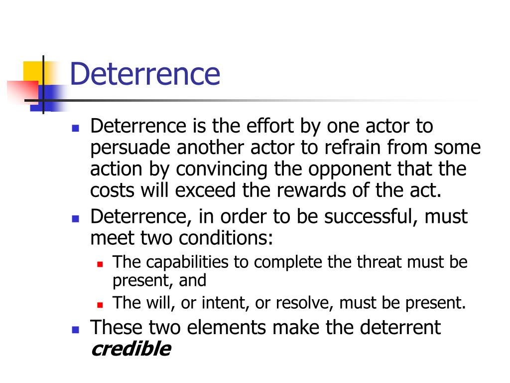 PPT - Deterrence PowerPoint Presentation, free download - ID:616119