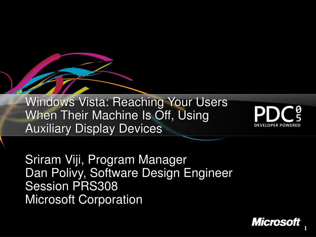 PPT - Enhancing User Experience with Windows SideShow Gadgets ...