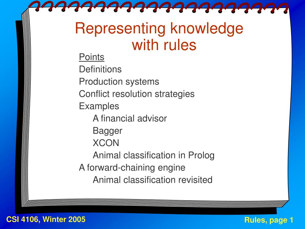 PPT - Representing knowledge with rules PowerPoint Presentation, free ...