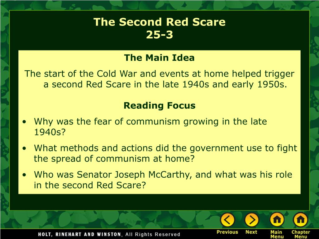 PPT - The Second Red Scare 25-3 PowerPoint Presentation, free download ...