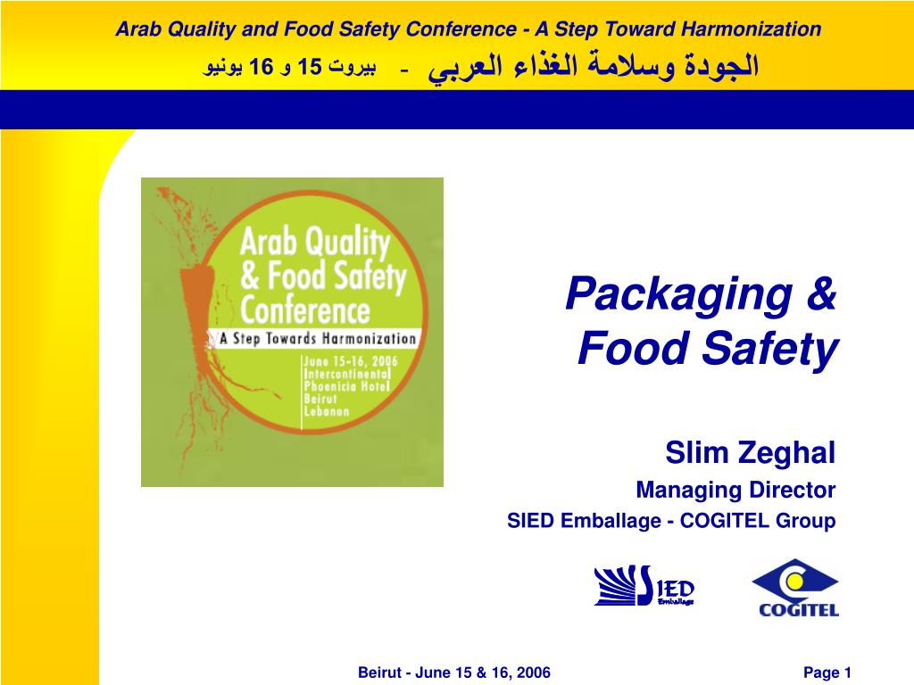 PPT - Packaging & Food Safety PowerPoint Presentation, free download ...