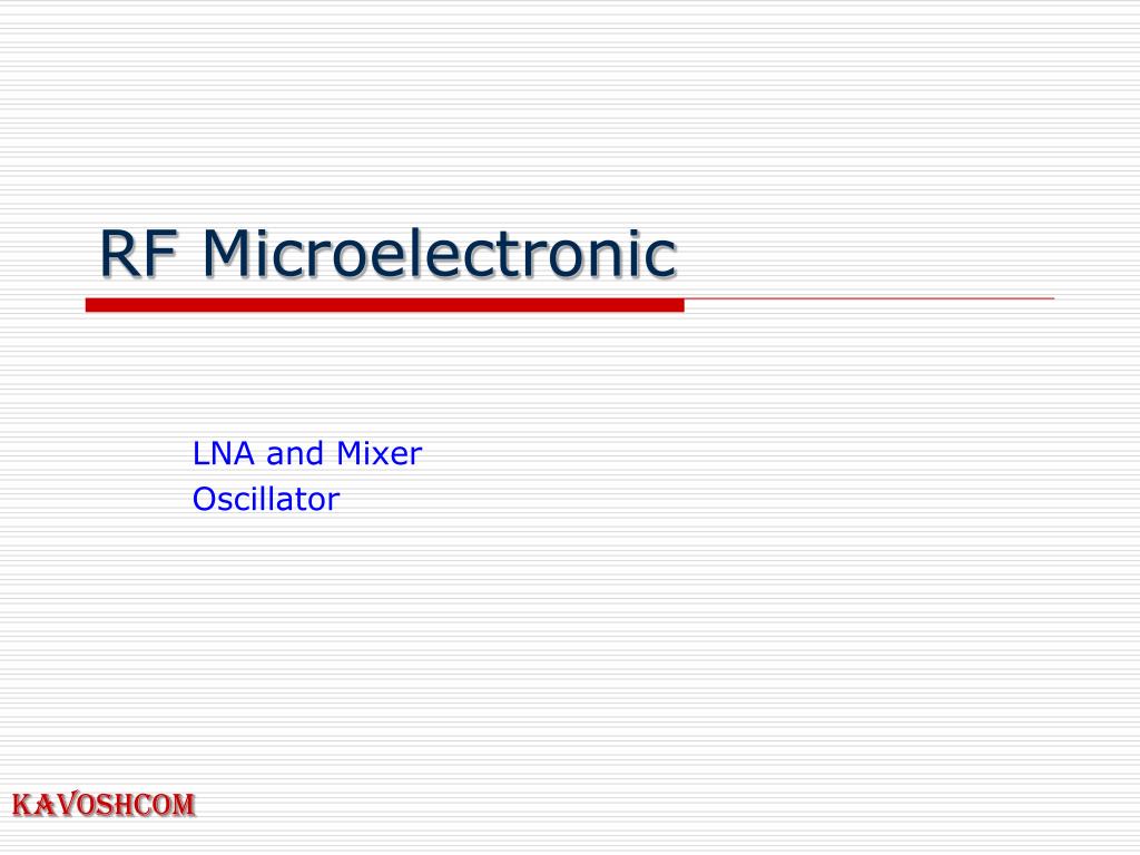 PPT - RF Microelectronic PowerPoint Presentation, free download - ID:626681