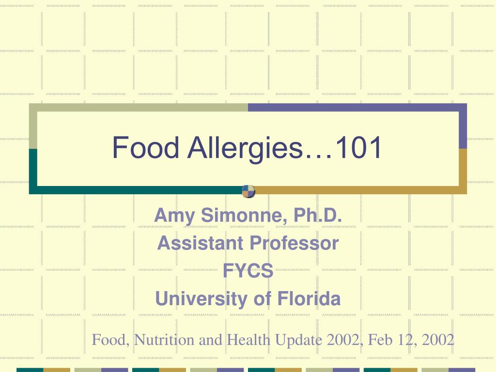 PPT - Food Allergies…101 PowerPoint Presentation, free download - ID:62965