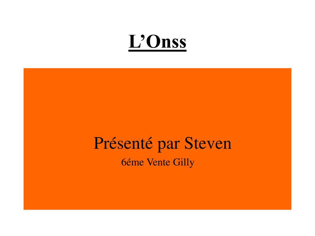 PPT - L’Onss PowerPoint Presentation, free download - ID:631261