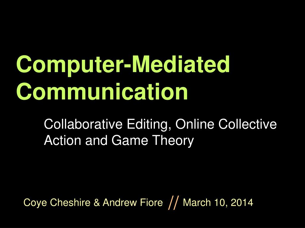 PPT - Computer-Mediated Communication PowerPoint Presentation, free ...
