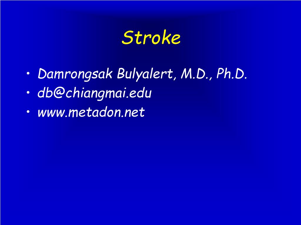 PPT - Stroke PowerPoint Presentation, free download - ID:633440