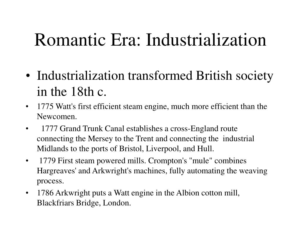 PPT - Romantic Era: Industrialization PowerPoint Presentation, free ...
