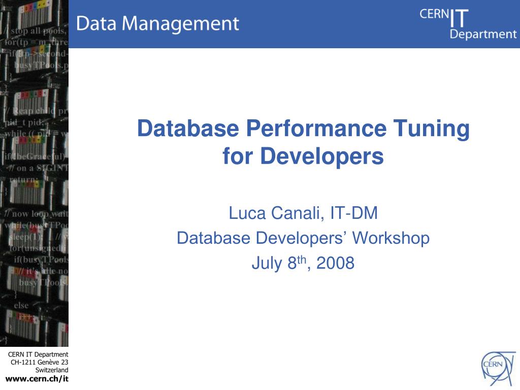 PPT - Database Performance Tuning for Developers PowerPoint ...
