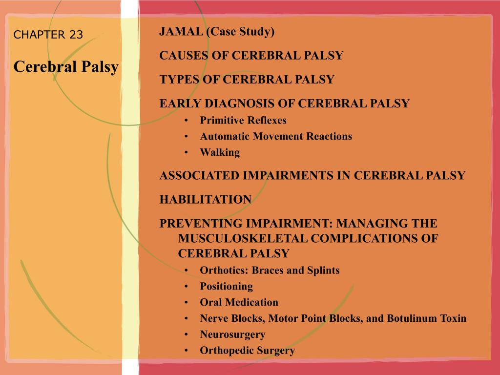PPT - CHAPTER 23 Cerebral Palsy PowerPoint Presentation, free download ...