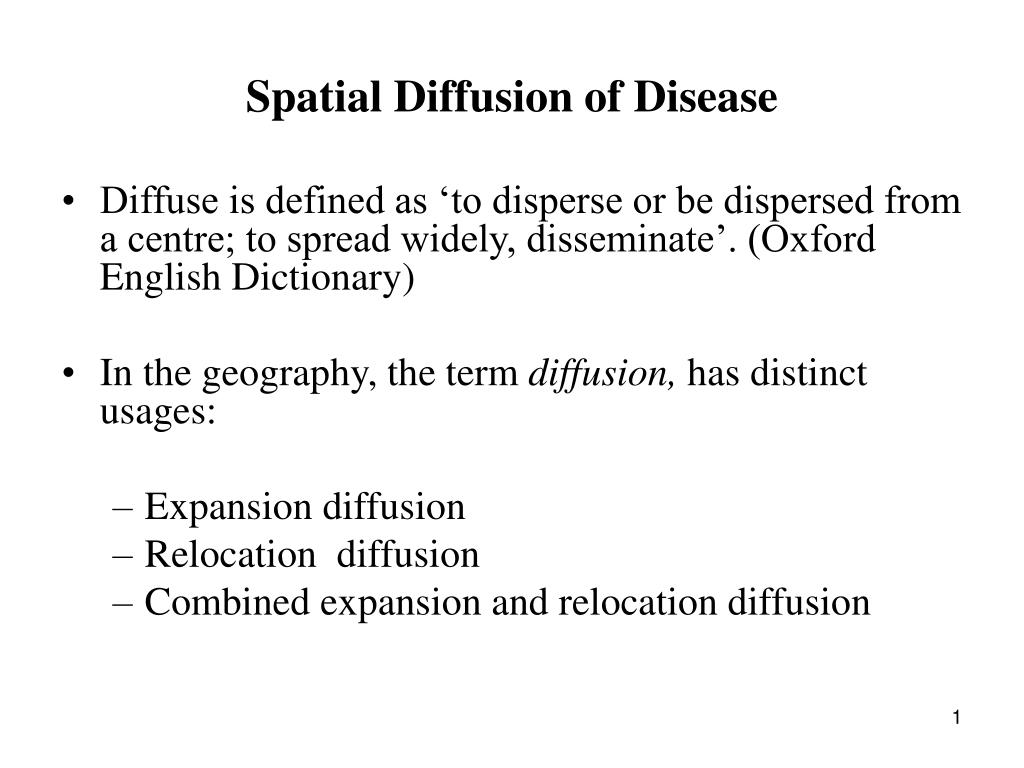 PPT - Spatial Diffusion of Disease PowerPoint Presentation, free ...