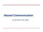 PPT - HAZARD COMMUNICATION PowerPoint Presentation, free download - ID ...