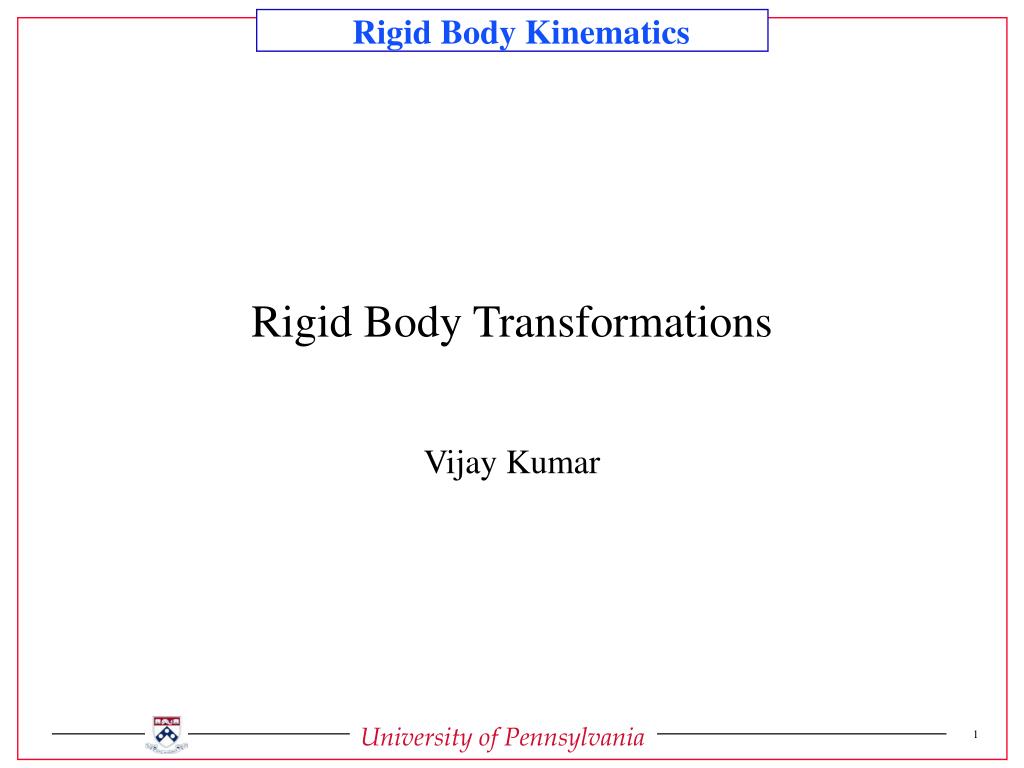PPT - Rigid Body Transformations PowerPoint Presentation, free download ...