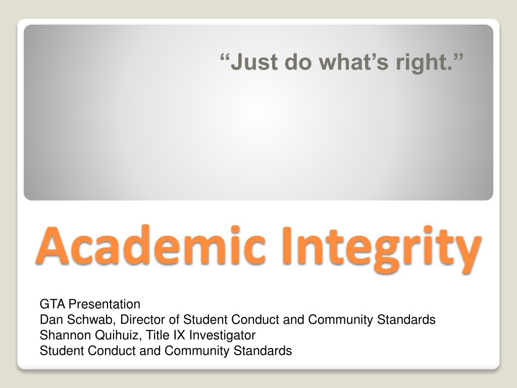 PPT - Academic Integrity PowerPoint Presentation, free download - ID:639372