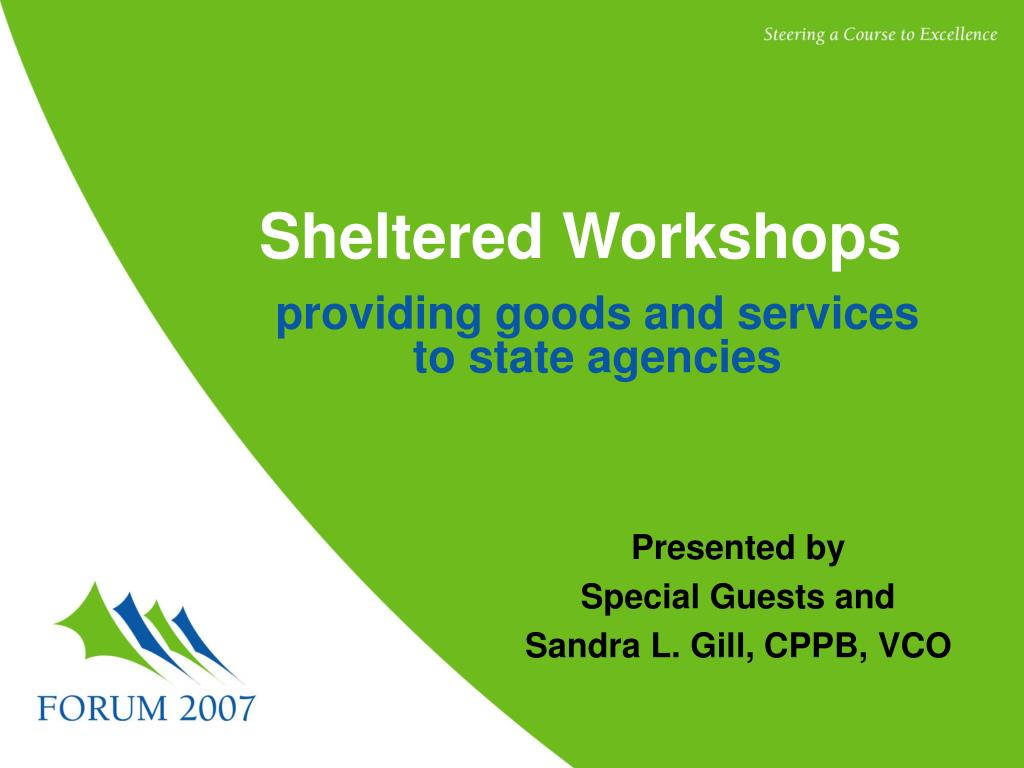 PPT - Sheltered Workshops PowerPoint Presentation, free download - ID ...