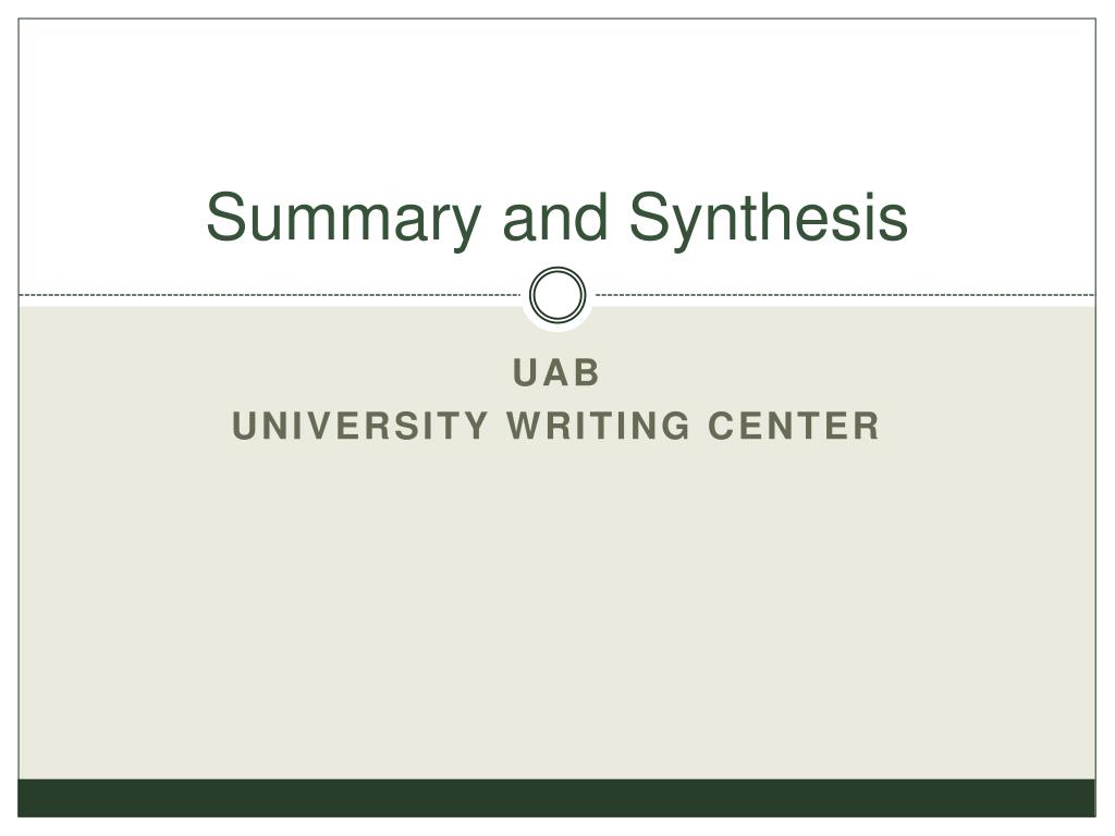 PPT - Summary and Synthesis PowerPoint Presentation, free download - ID ...